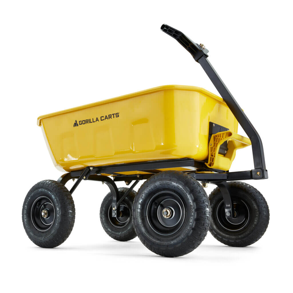 4-Wheel Dump Carts | Gorilla Carts