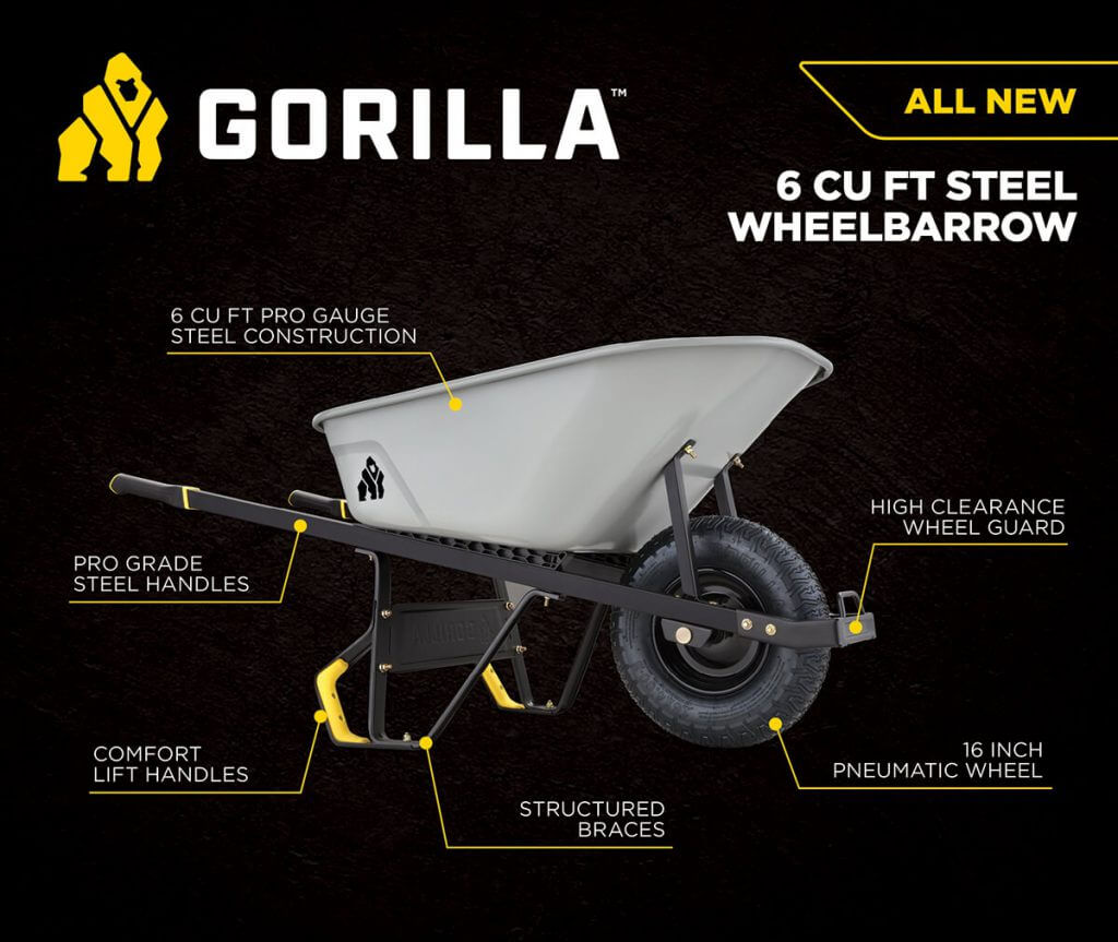 Durable Steel Wheelbarrows | Gorilla Wheelbarrows